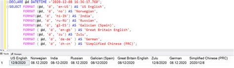 Sql Convert Date Formats And Functions