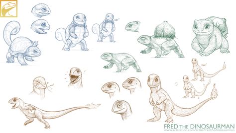 Bulbasaur Squirtle And Charmander Pokemon Drawn By Fredward95
