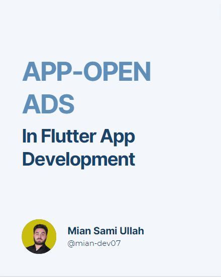 Mian S On Linkedin Flutter Flutterads Admob Implementation