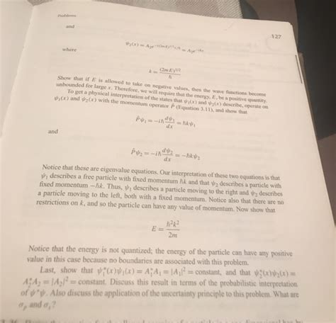 Solved 3 35 The Quantized Energies Of A Particle In A Box