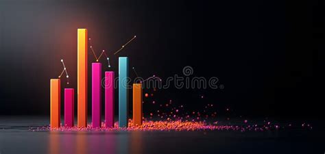 Elevate Your Insights A Vibrant 3d Financial Bar Chart Illustrating Growth Through Data