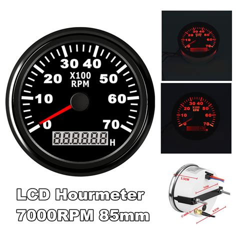 85mm Lcd Digital Tachometer For Outboard Motor Boa Grandado