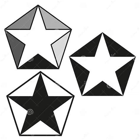 Geometric Star Icons Abstract Star Shapes Three Dimensional Vector Stars Polygonal Star