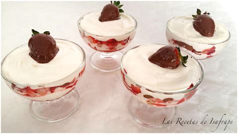 Fresas Con Crema Y Chocolate Cocina
