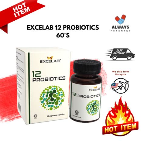 Excelab 12 Probiotics Untuk Kesihatan Usus Sakit Perut Cirit Birit Gastrik Angin Badan