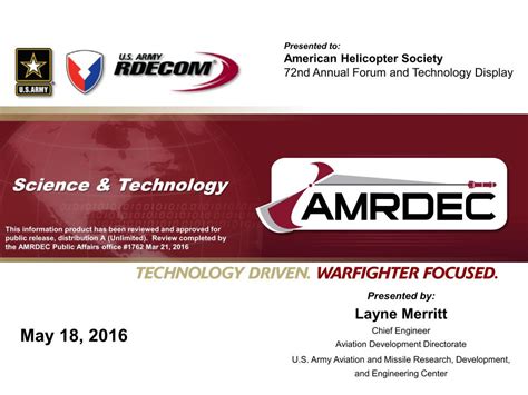 Amrdec Science And Technology Overview Vertical Flight Library And Store