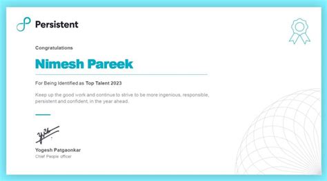 Nimesh Pareek On Linkedin Motivation Grateful Persistentsystems