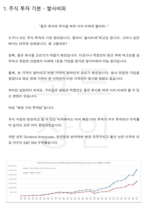 주식 초보자를 위한 미국배당주 스타터 킷을 드립니다 크몽