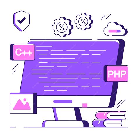 Premium Vector Unique Design Illustration Of System Coding