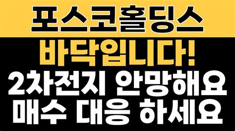 포스코홀딩스 주가전망 2차전지 다시 간다 지금이 바닥 Youtube