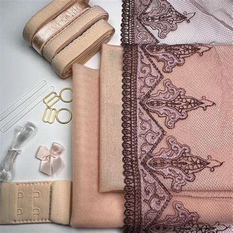 Bra Making Kit Embroidered Tulle Lace Bra Kit Bra Sewing Kit