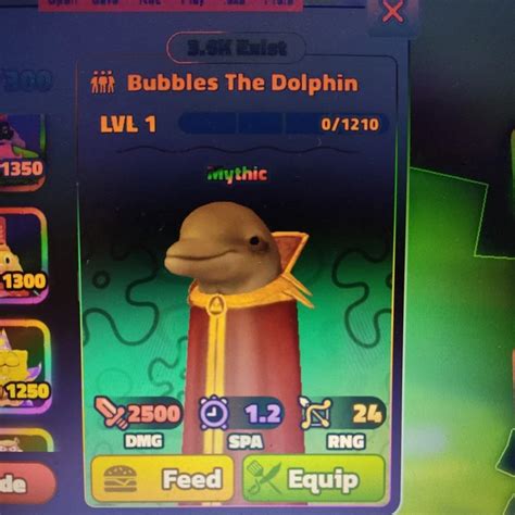 New Bubbles The Dolphin Spongebob Tower Defense Sbtd £903 Picclick Uk