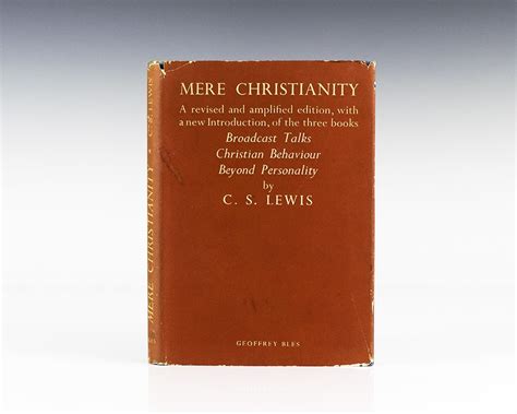 Mere Christianity C S Lewis First Edition Signed