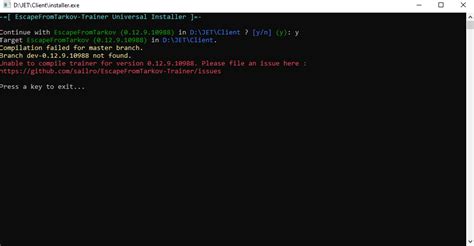Unable To Compile Issue Sailro EscapeFromTarkov Trainer GitHub