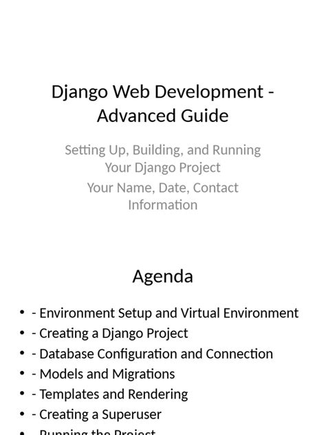 Django Web Development Formatted Advanced Presentation Pdf
