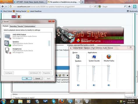 no speakers or headphones are plugged in solved windows 7 forums