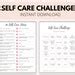 Self Care Challenge Printable Self Care Challenge Self Care Journey Printable Pdf Etsy