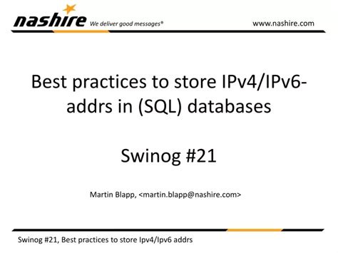 ppt best practices to store ipv4 ipv6 addrs in sql databases