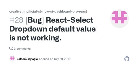 Bug React Select Dropdown Default Value Is Not Working Issue Creativetimofficial Ct
