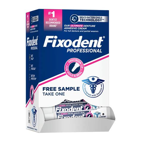 Fixodent Professional Denture Adhesive Cream Patient Sample 0 35 Oz