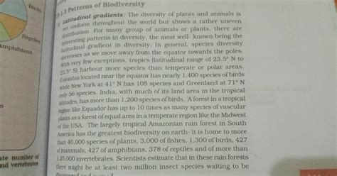 5 22 Patterns Of Biodiversity Latitudinal Gradients The Diversity Of P