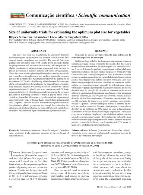 pdf size of uniformity trials for estimating the optimum plot size