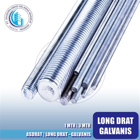 Jual As Drat Long Drat Galvanis M14 M16 M18 M20 1 Meter