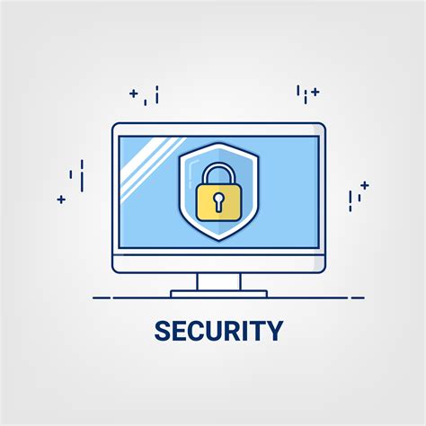 Flat Thin Line Art Icon Internet Security Online Business Concept 551710 Vector Art At Vecteezy