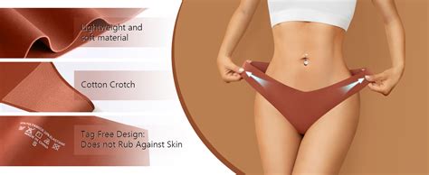 Hellopopgo Seamless Thongs For Women V Waisted No Show