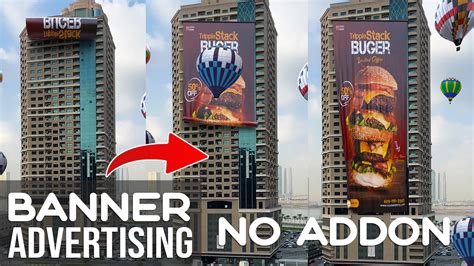 how to create banner unroll cgi ads in blender no addon fattu tutorials