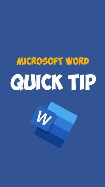 Quick Tip For Microsoft Word