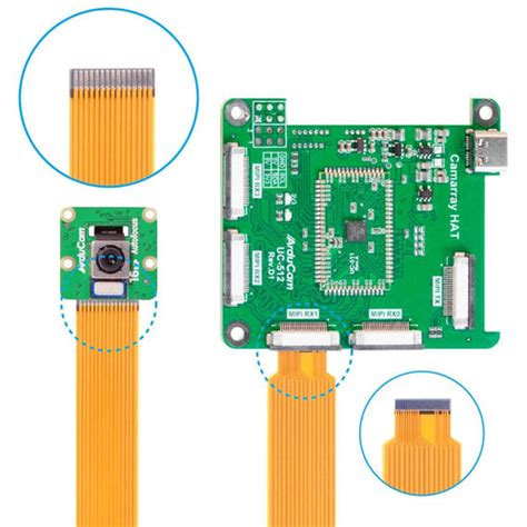 imx519 16mp autofocus synchronised quad camera kit for raspberry pi