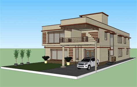 Detail 3d Model Of The Residential Housing Sketch Up File