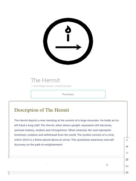 The Hermit Tarot Symbol Worldwide Ancient Symbolsaaa Pdf Tarot