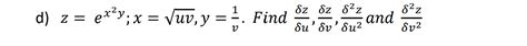 using chain rule of partial derivatives solve the