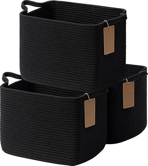 Goodpick Black Basket Woven Baskets For Storage Toy