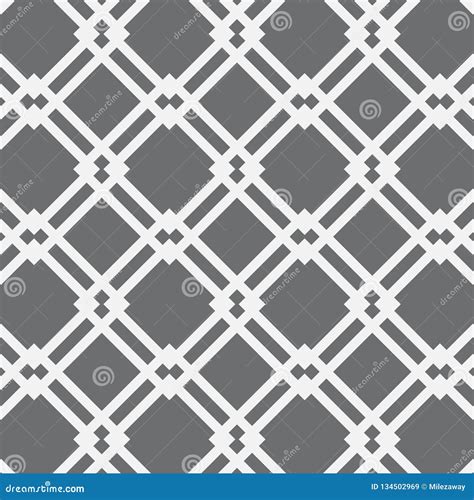 Linear Square Diamond Shape Vector Pattern Stock Vector Illustration Of Decor Style