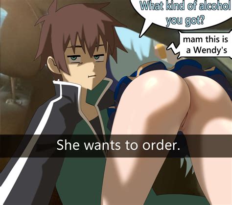 Rule 34 1boy 1girls Aqua Konosuba Ass Ass Focus Back View Big Ass