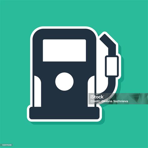 녹색 배경에 격리 된 파란색 주유소 또는 주유소 아이콘 자동차 연료 기호 가솔린 펌프 벡터 0명에 대한 스톡 벡터 아트 및 기타 이미지 Istock