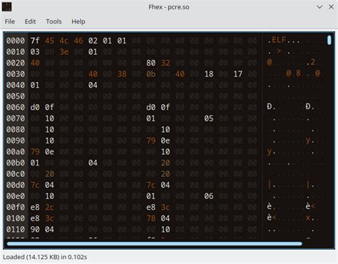 fhex full featured hex editor linuxlinks