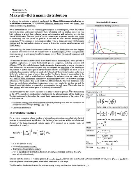 Maxwell Boltzmann Distribution Pdf