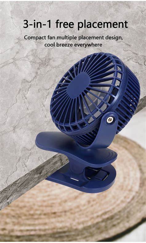 Clip Fan Usb Charging Small Fan Portable Mini Dormitory Desktop Fan Three Speed Adjustment