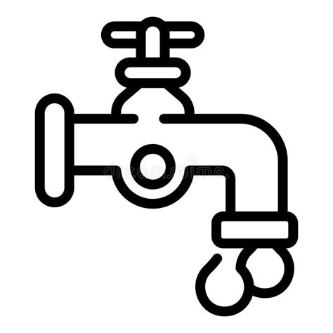 Water Tap Sanitary Icon Outline Vector Tank Clean Stock Vector Illustration Of Cargo Line
