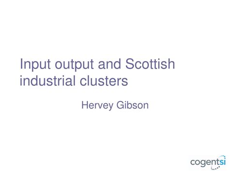 Ppt Input Output And Scottish Industrial Clusters Powerpoint