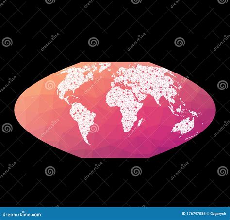 World Network Map Stock Vector Illustration Of Flat 176797085