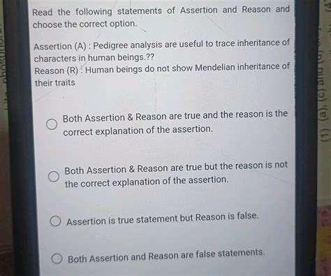 Read The Following Statements Of Assertion Studyx