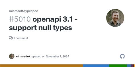 Openapi 31 Support Null Types · Issue 5010 · Microsofttypespec · Github