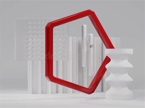 Geometric Composition Of Different Objects 3d Rendering Stock Illustration Illustration Of