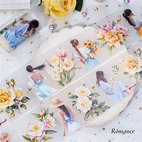 Masking Tapes Jeunes Filles Et Bouquets Couleurs Lointaines