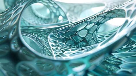 3d Rendering Of A Blue Organic Structure Resembling A Coral Reef Or A Futuristic City Premium